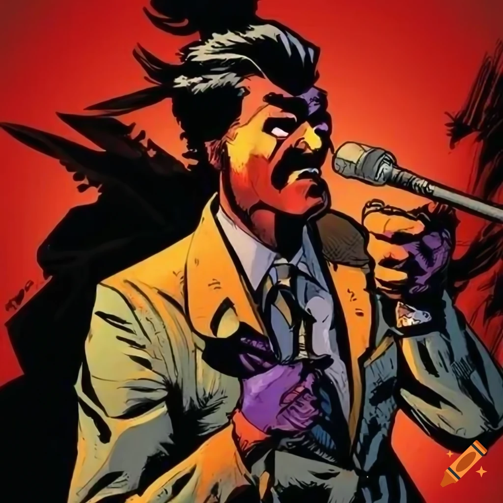 Retro-themed comic-style artwork promoting stand-up comedy night