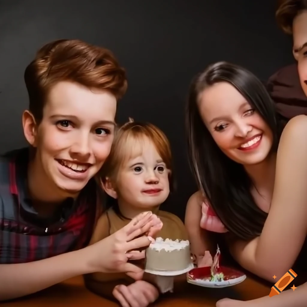 Celebrating bryce's birthday with friends and cake