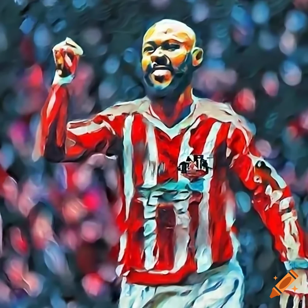 Soccer Player who is of African heritage and has a bald head & short ...