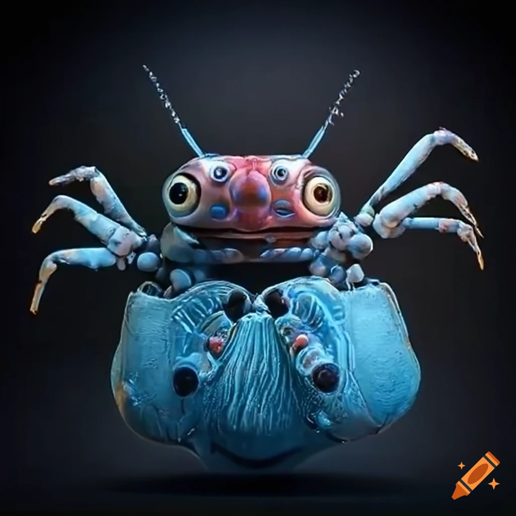 Cute crustacean robot on Craiyon