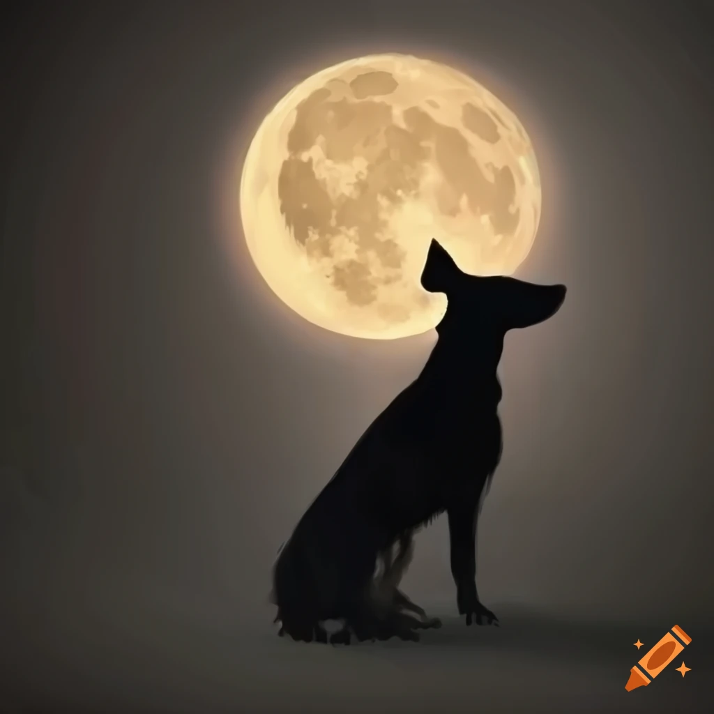 Moon with dog on Craiyon