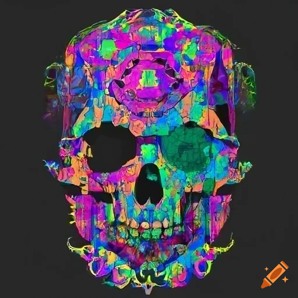 Prompt: generate a unique skull with [specific theme/element/style ...