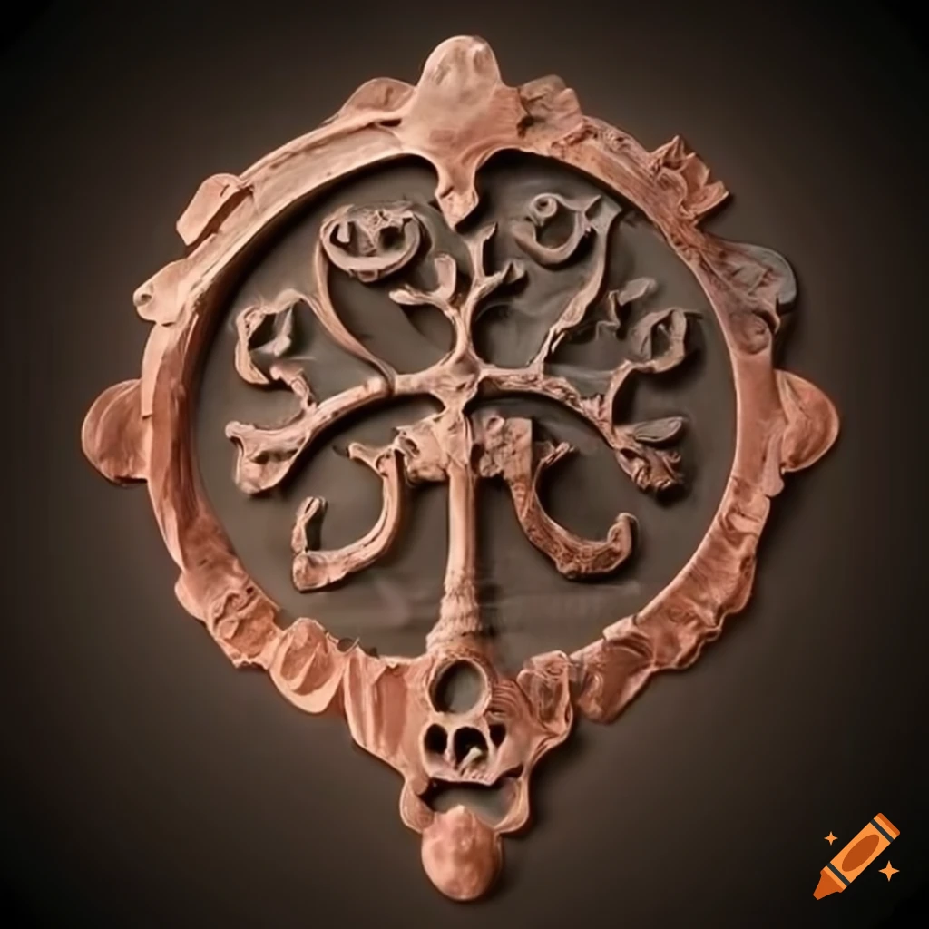 A copper emblem of death on Craiyon