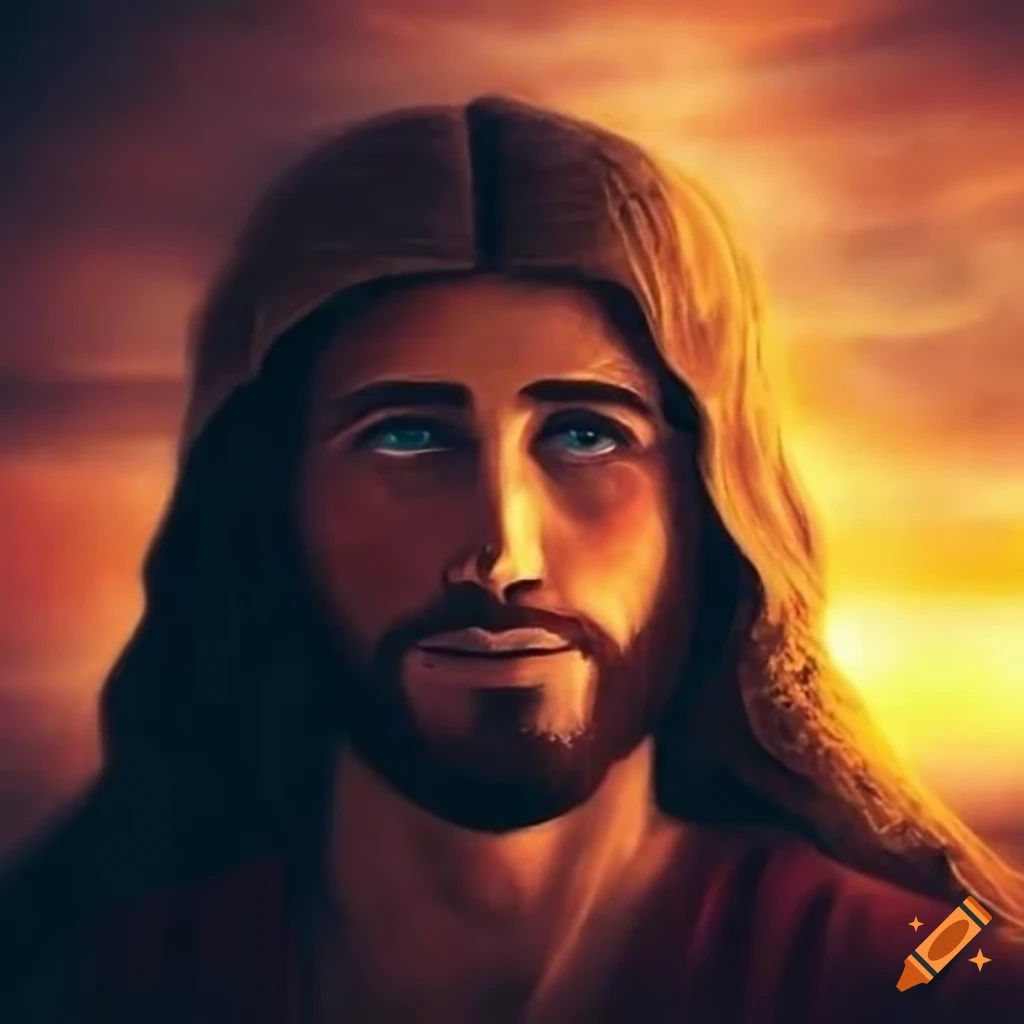 Loving friendly jesus christ face on Craiyon