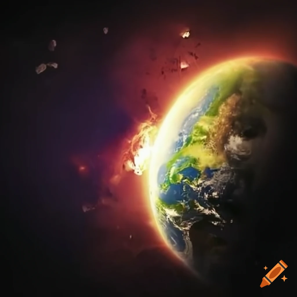 Damaged earth on Craiyon