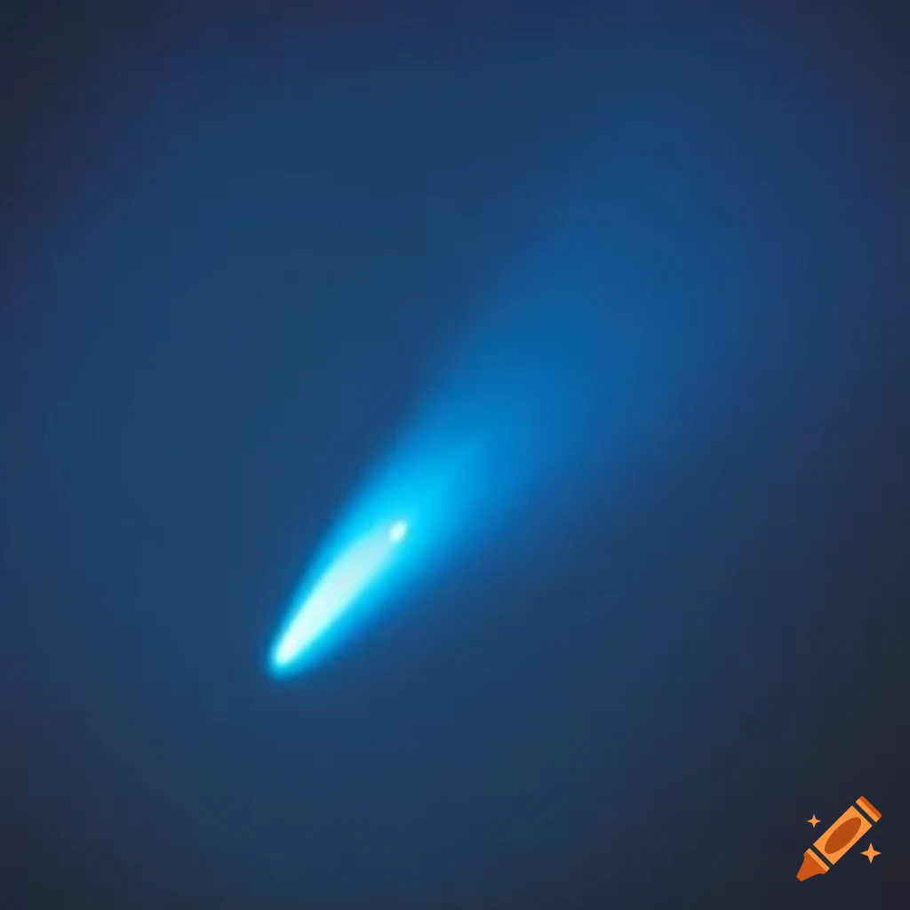 Stunning view of a comet in blue