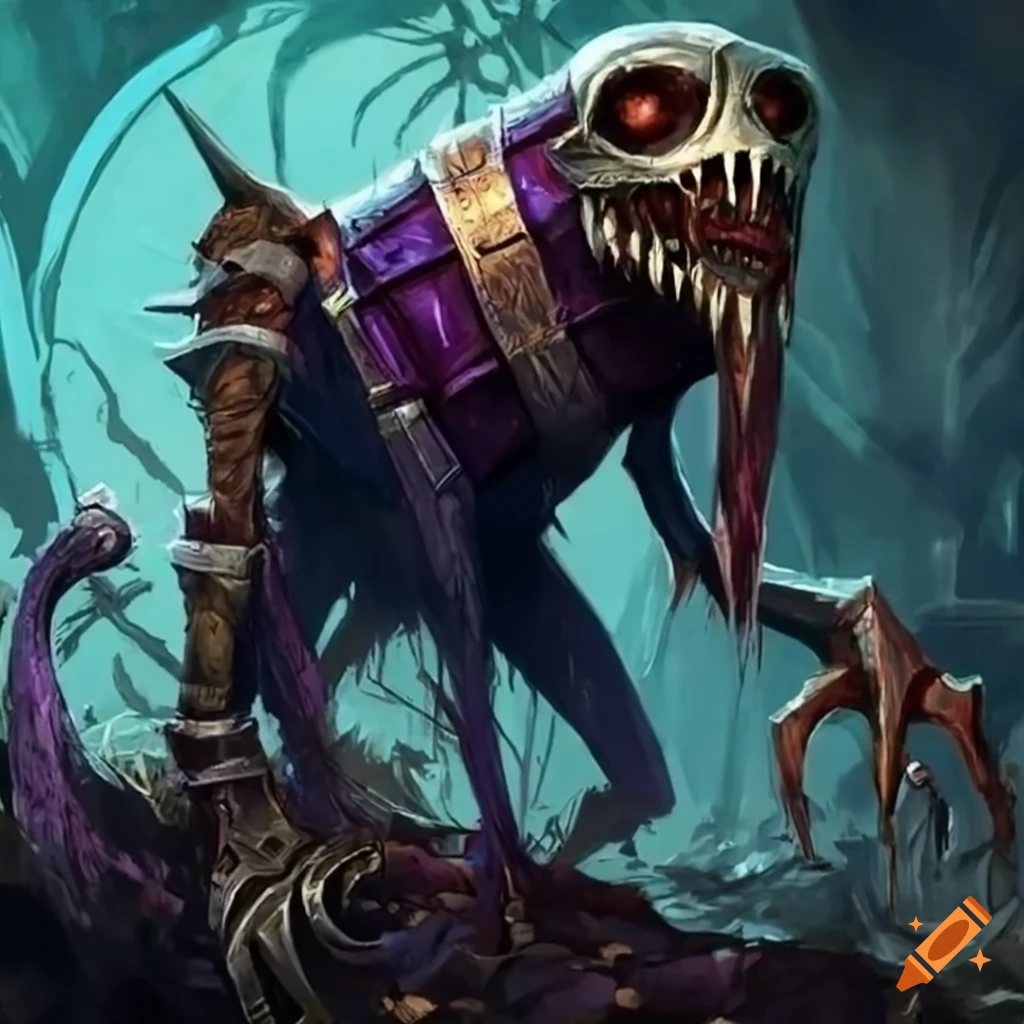 A mimic chest in the "dungeons & dragons" art style