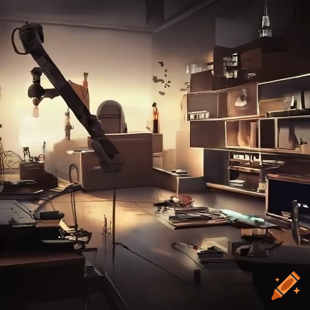 Work station area on Craiyon