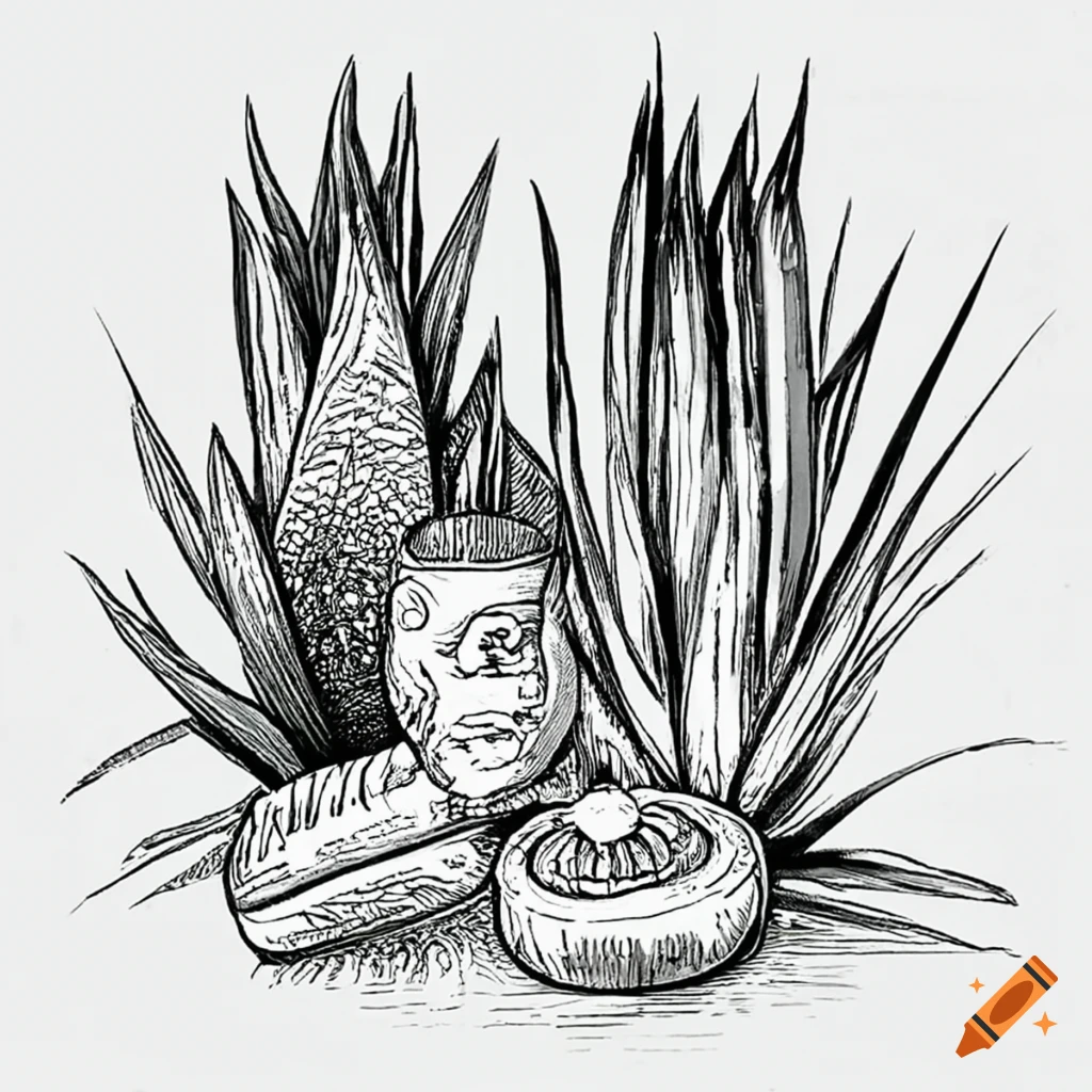 Spirit of the agave and of the gods to make mezcal on Craiyon