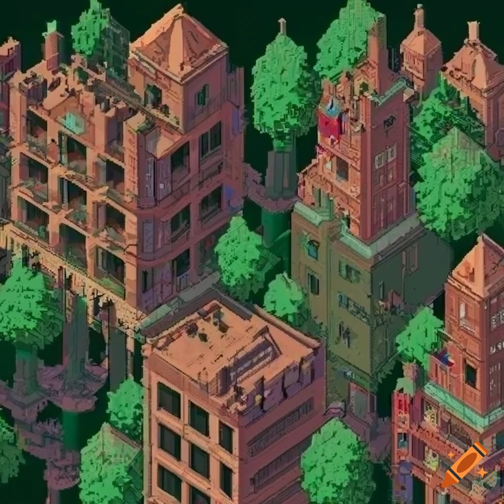 Create a vast, intricate, ornate video-game , densely populated ...