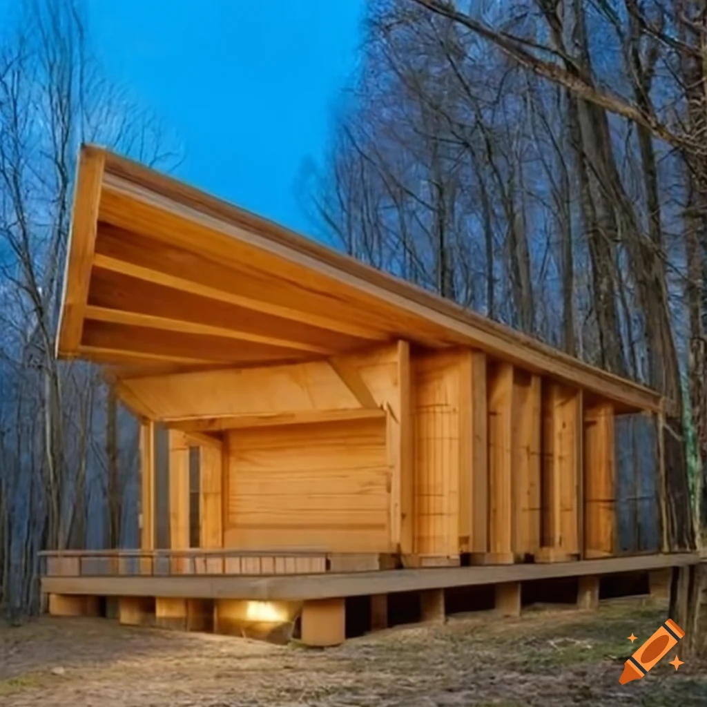 A building made of wood for the promotion of nature and ecology