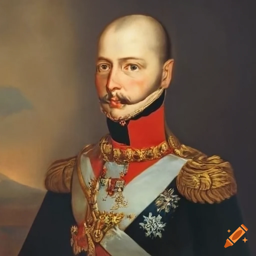 Portrait of a polish emperor 1850s