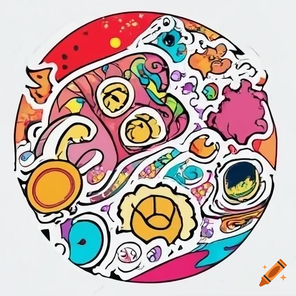 Groovy sticker designs