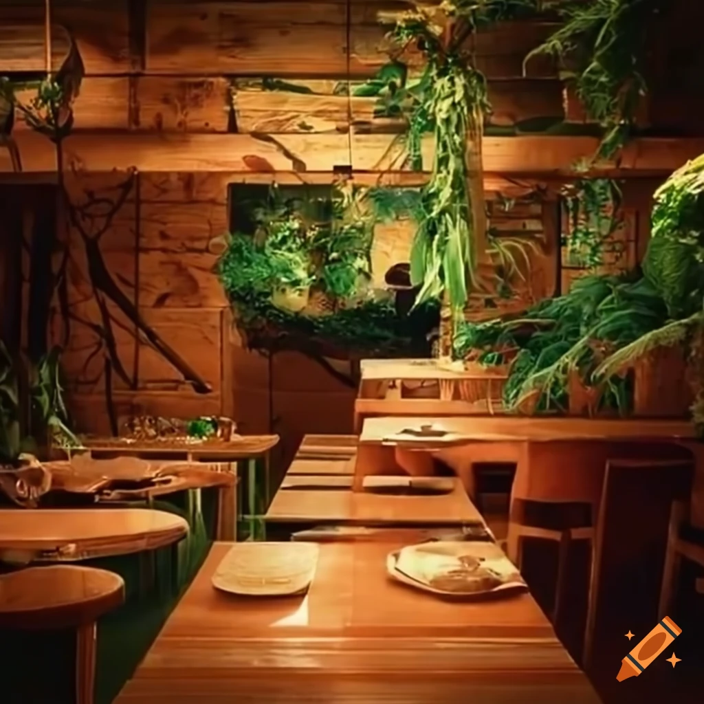 A very very eco-friendly restaurant on Craiyon