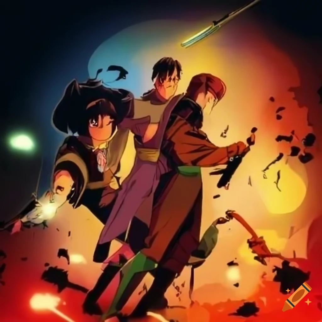 Star wars as a 90s anime on Craiyon