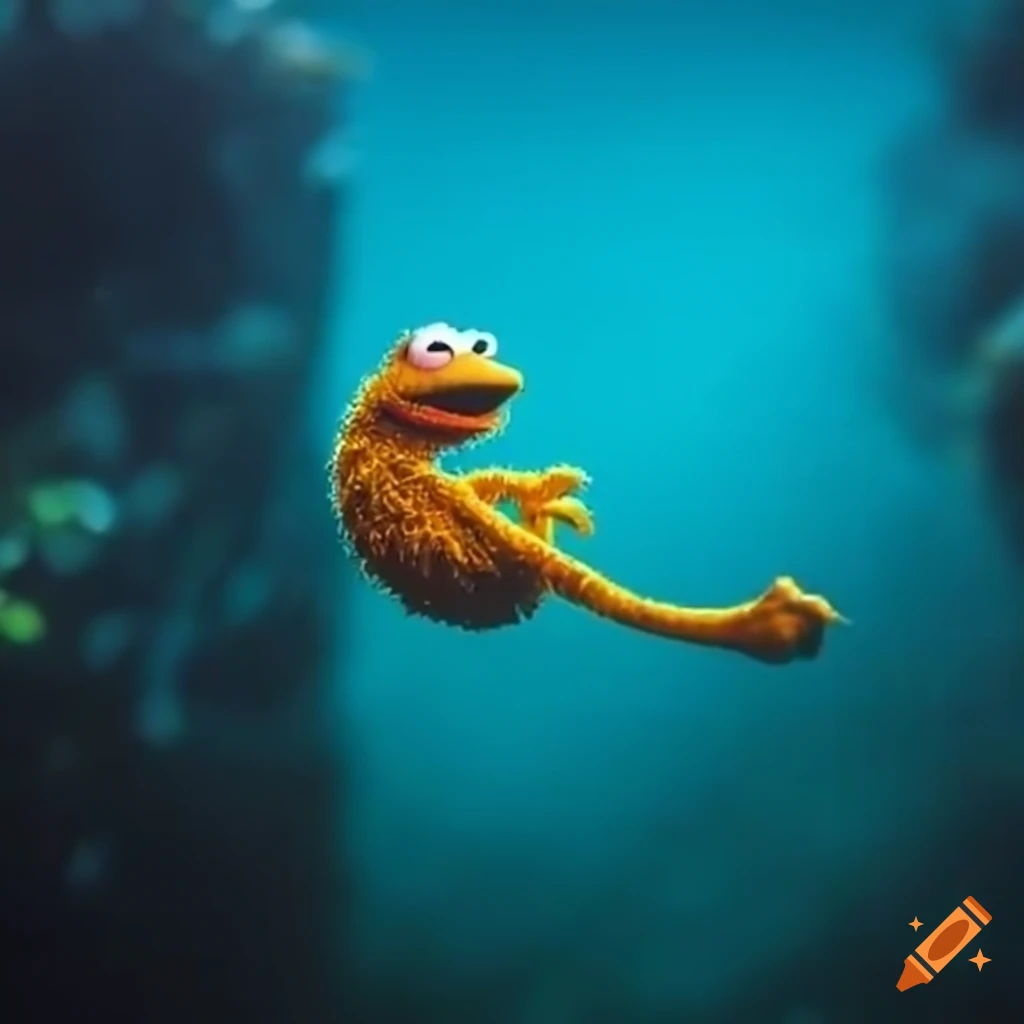 Muppet underwater on Craiyon