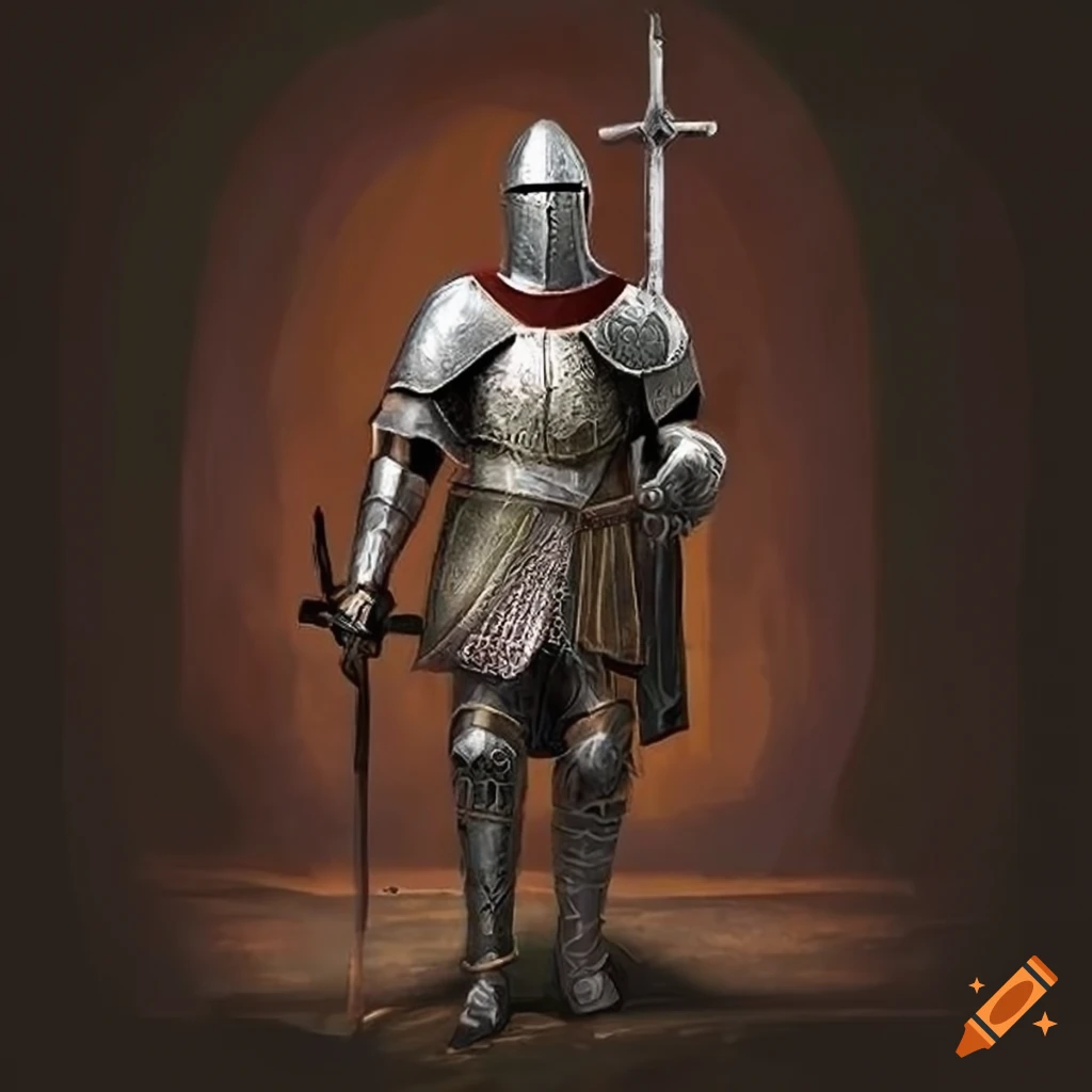 Knight with a rusted sword
