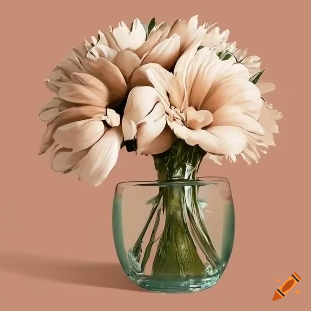 A clear, perfect floral design all over pattern in earthy tones