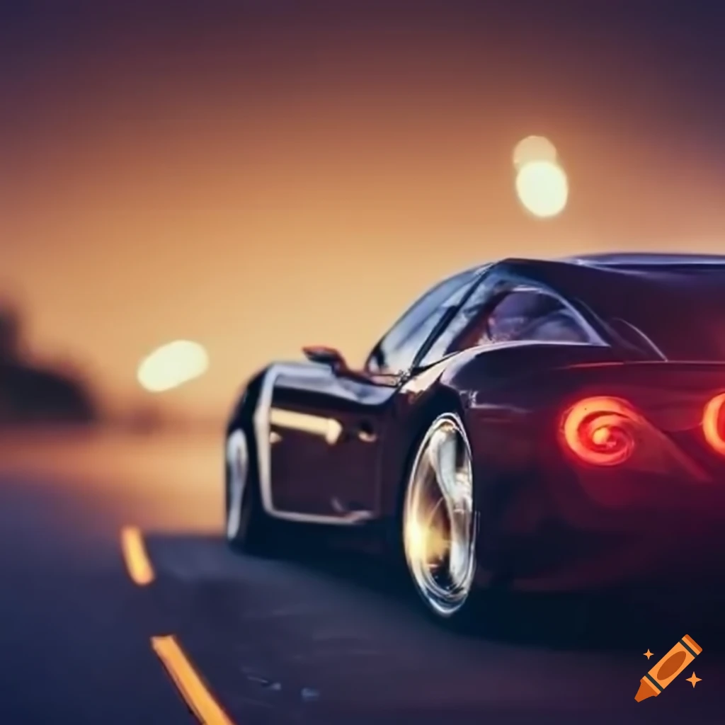 Cars theme with blurred light in background