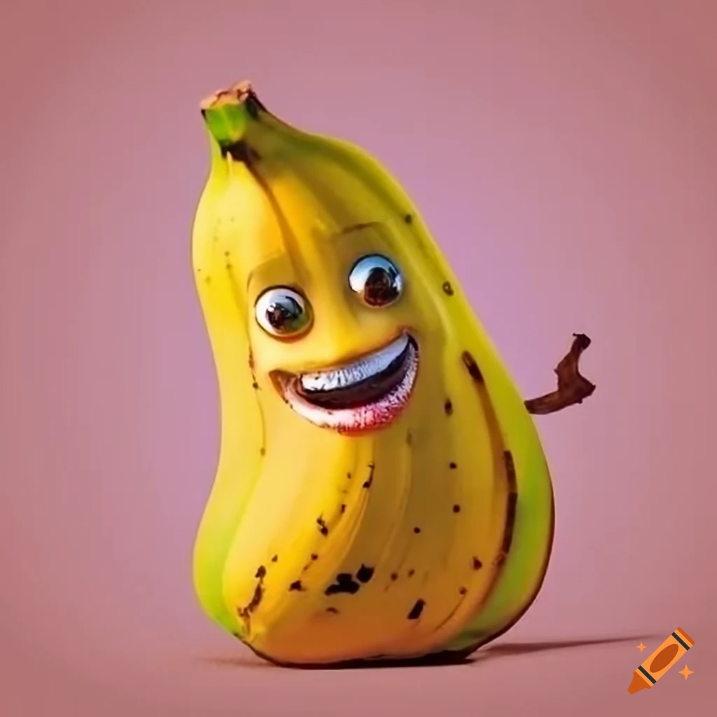 A smiling banana on Craiyon