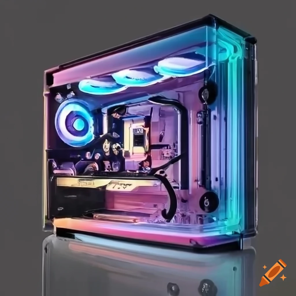 Pc modding watercooling transparent on Craiyon