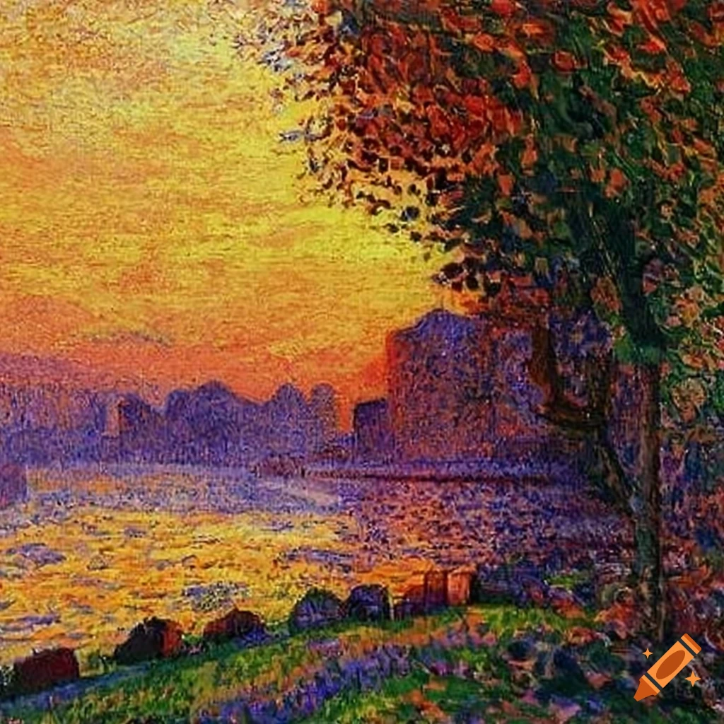 Paradis painting by theo van rysselberghe on Craiyon