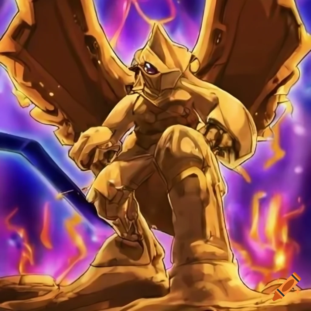 Yugioh card art, epic sand man , yugioh art style on Craiyon