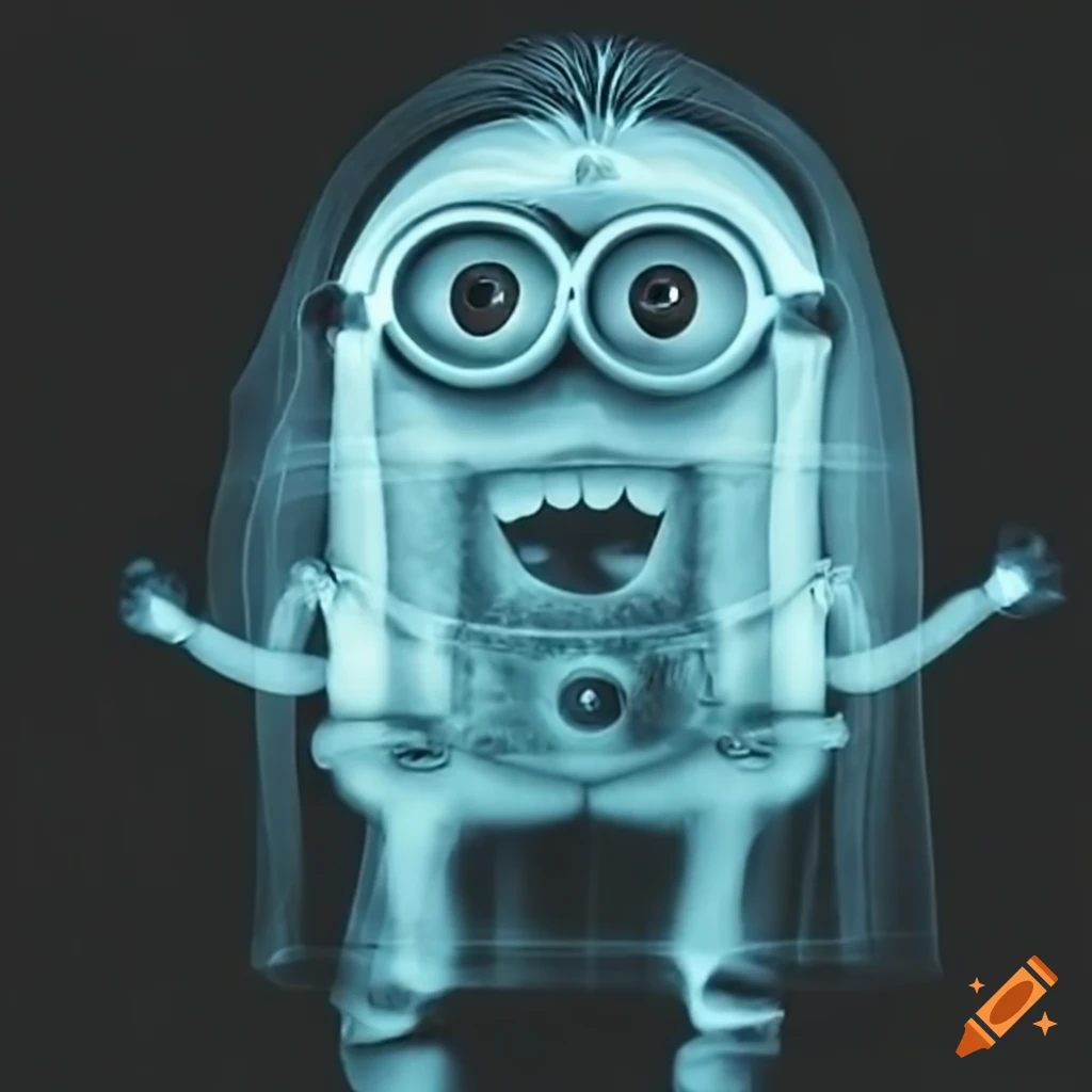 X-ray of a minion in a hospital on Craiyon