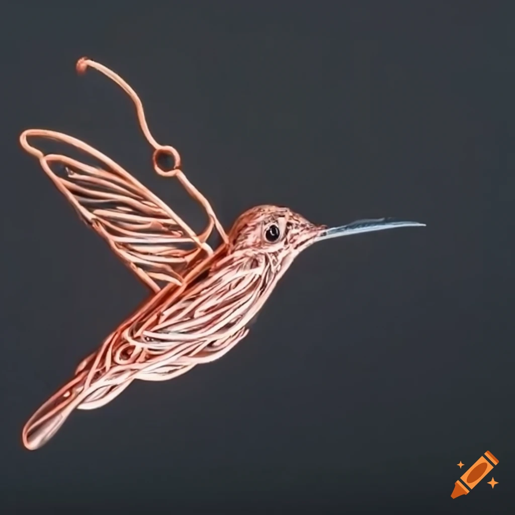 Hummingbird made of wire