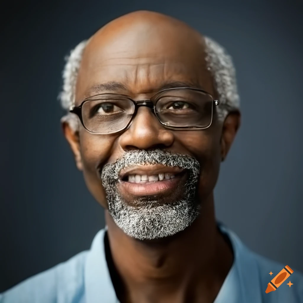 Photo face of a mature black male scientist