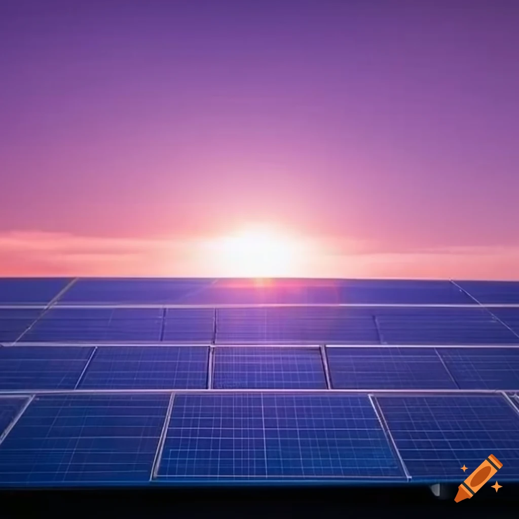 Purple Solar Panel