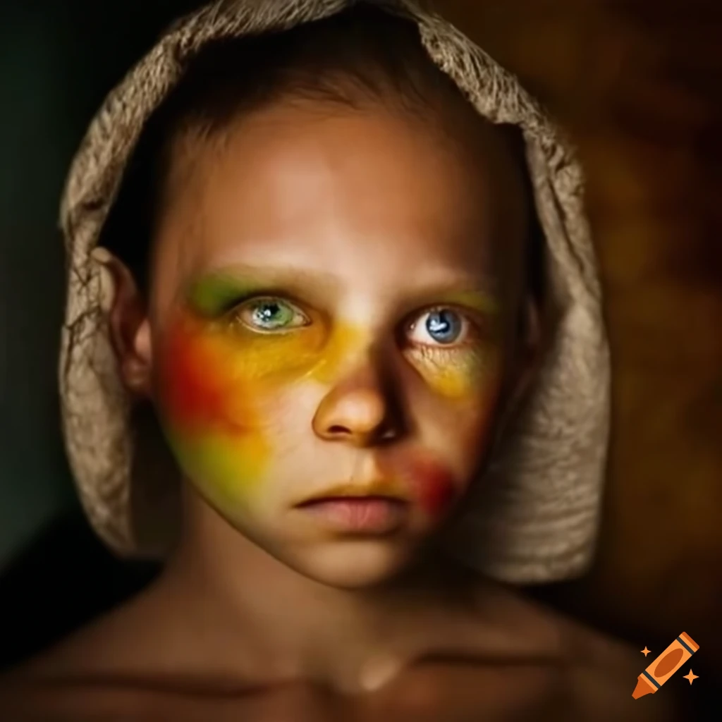Someone with two different colored eyes