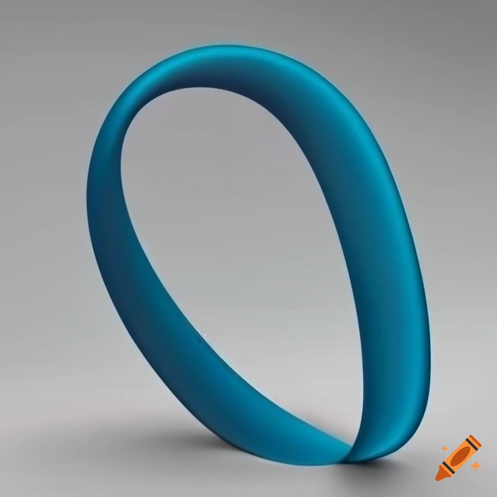 Blue mobius strip on a white background