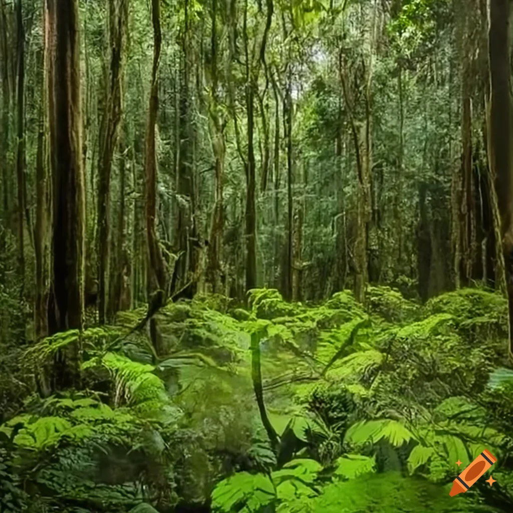 A lush brazilian forest