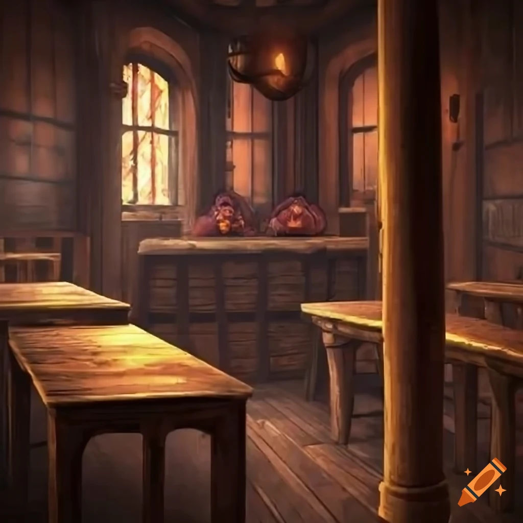 Empty Medieval Tavern Bar on Craiyon