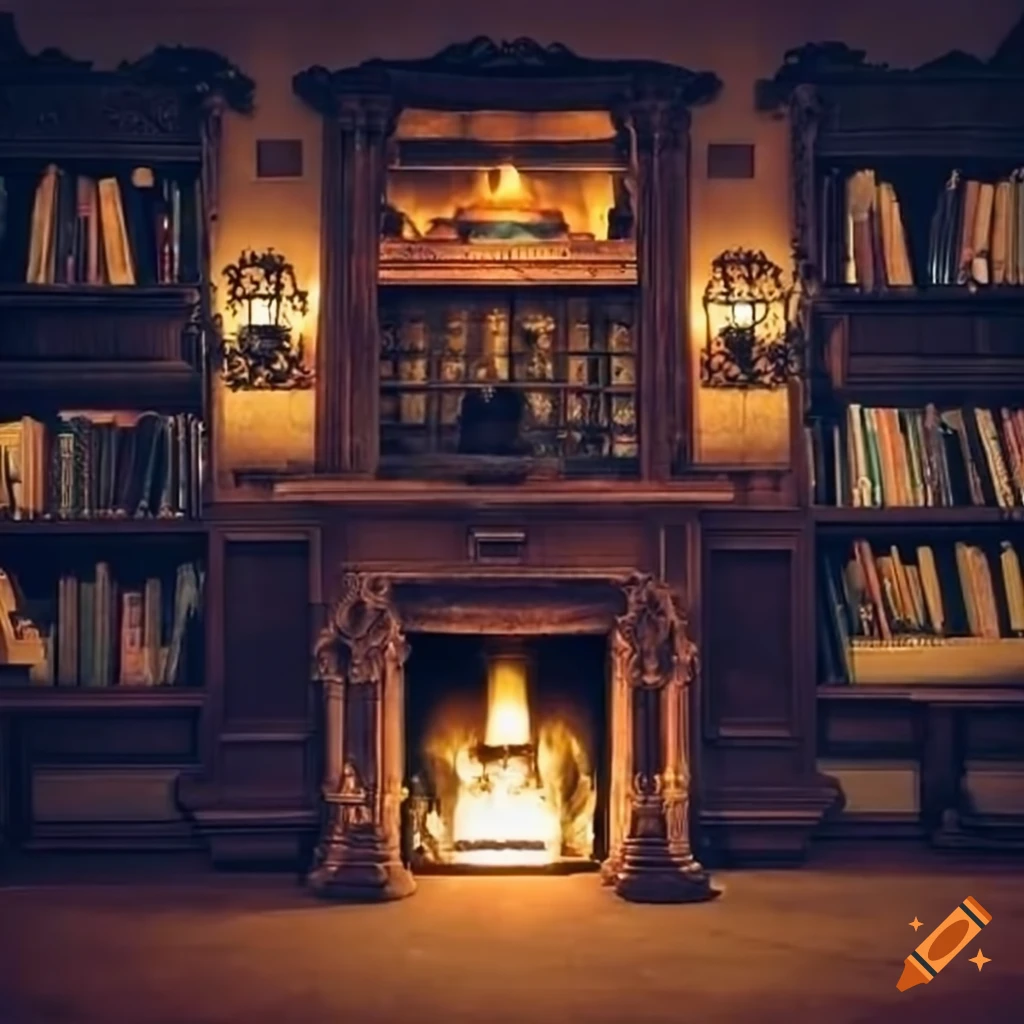 Mansion Fireplace Library