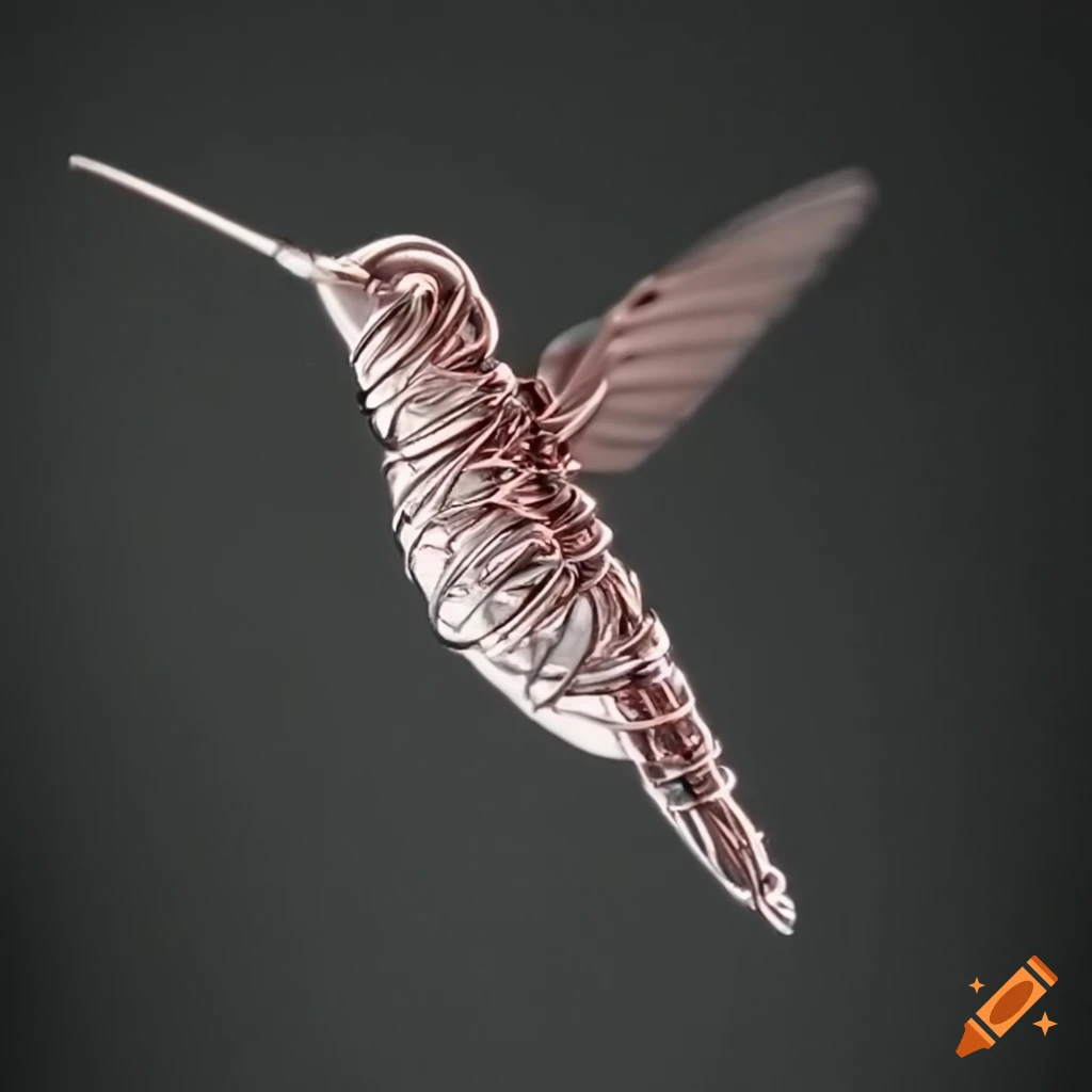 Hummingbird made of wire