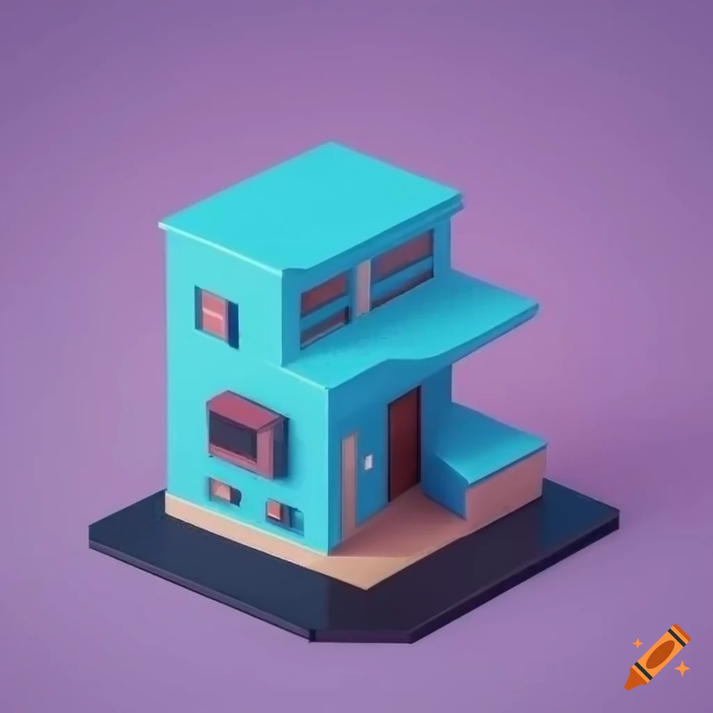 Tiny cute isometric buildings, soft smooth lighting, soft colors, soft colors, 100mm lens, 3d ...