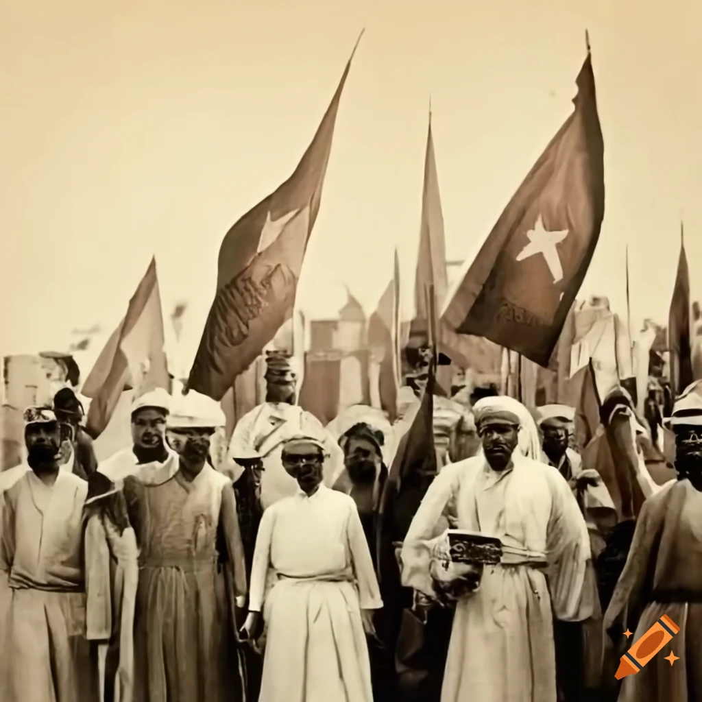 Historic photo of Arab socialist revolutionaries, Dubai 1930s on Craiyon