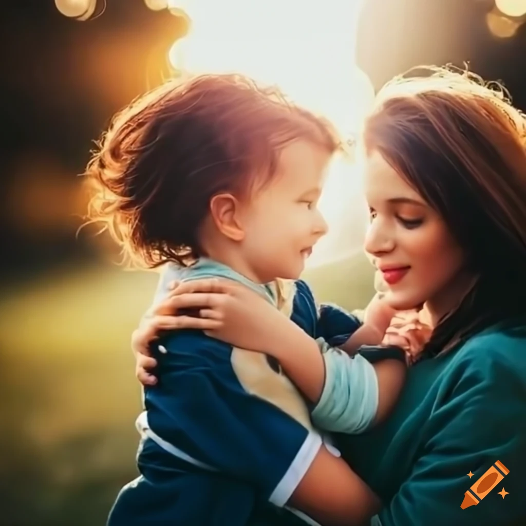 Happy mom with her son