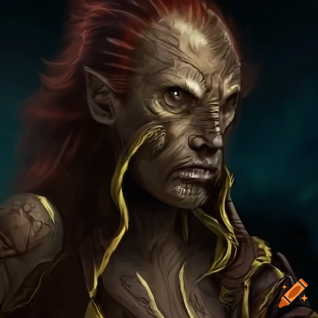 Fantasy character portrait, humanoid species on Craiyon