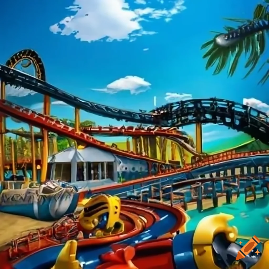 Glaggle land theme park on Craiyon