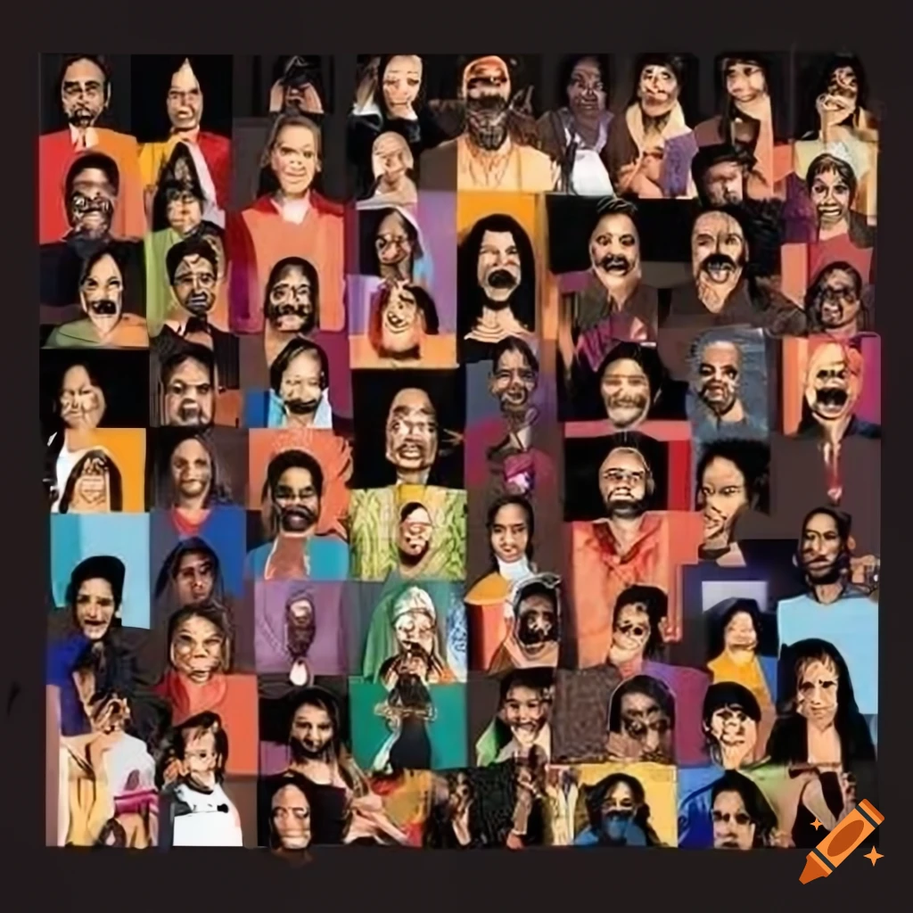 Create tamil actors collage vector on Craiyon