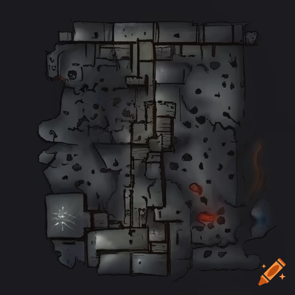 2d map for pen and paper in blades in the dark on Craiyon