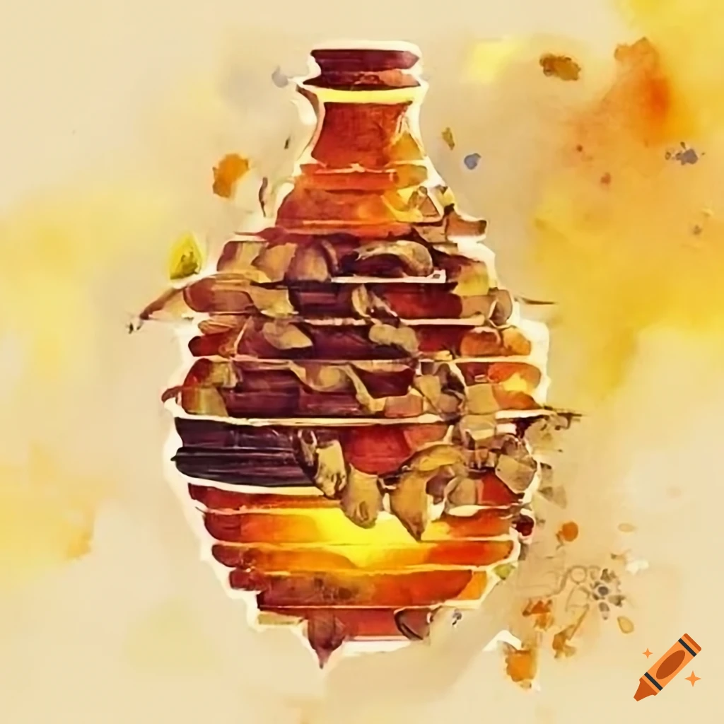 Design a captivating logo for a mead company called "Golden Hive." The ...