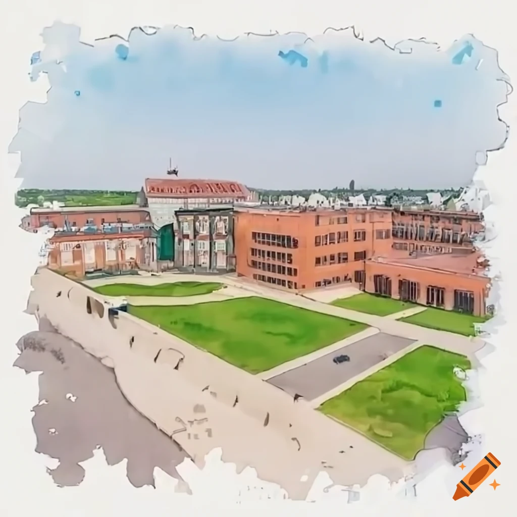 The video begins with an aerial shot of the school campus, showcasing ...