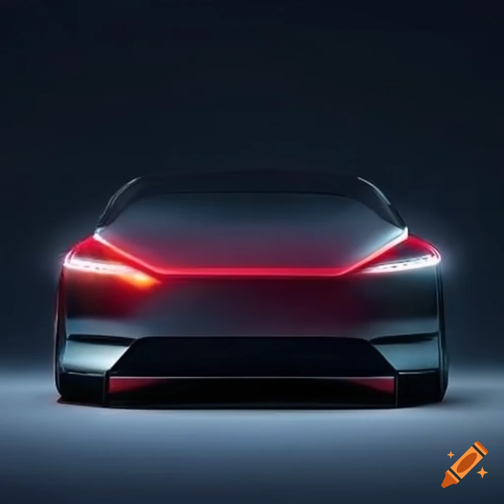 A new futurist electric car of tesla