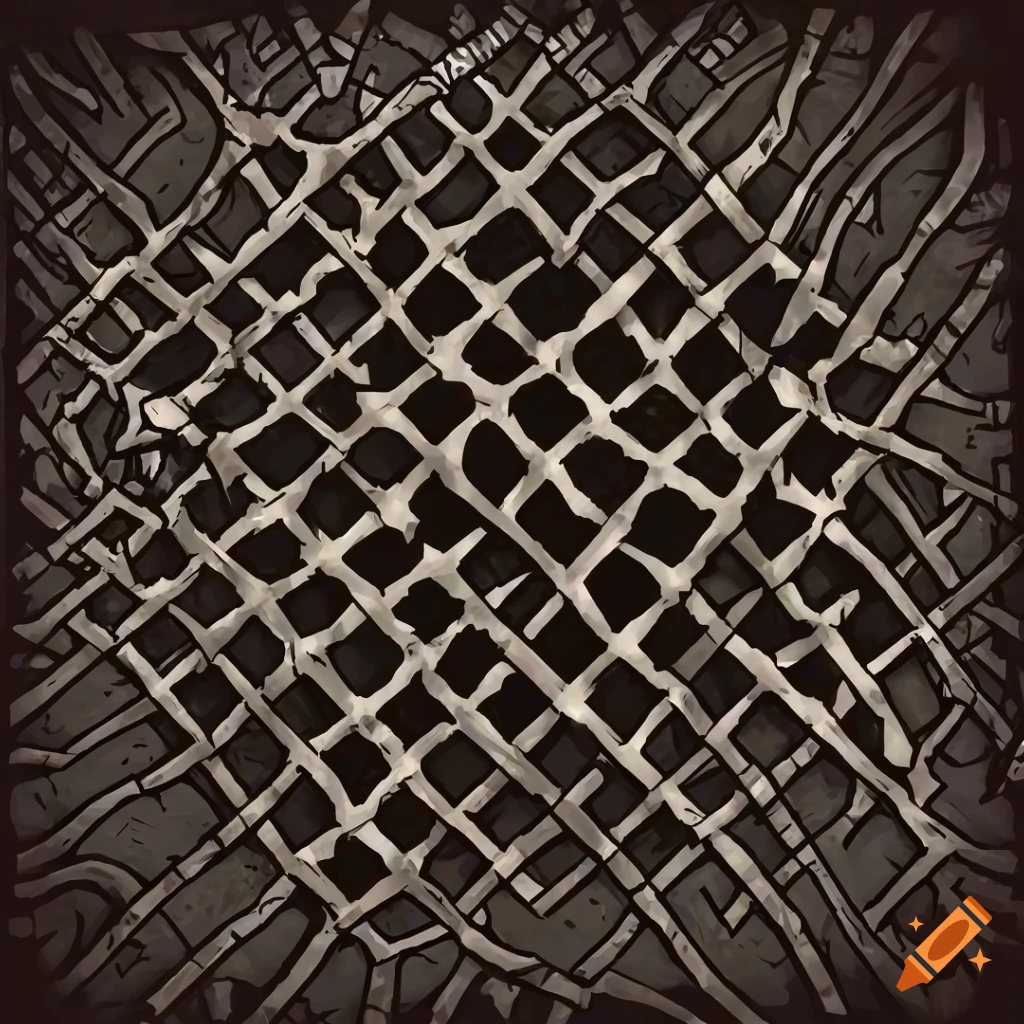 Style of darkest dungeon, bone texture with webs on Craiyon