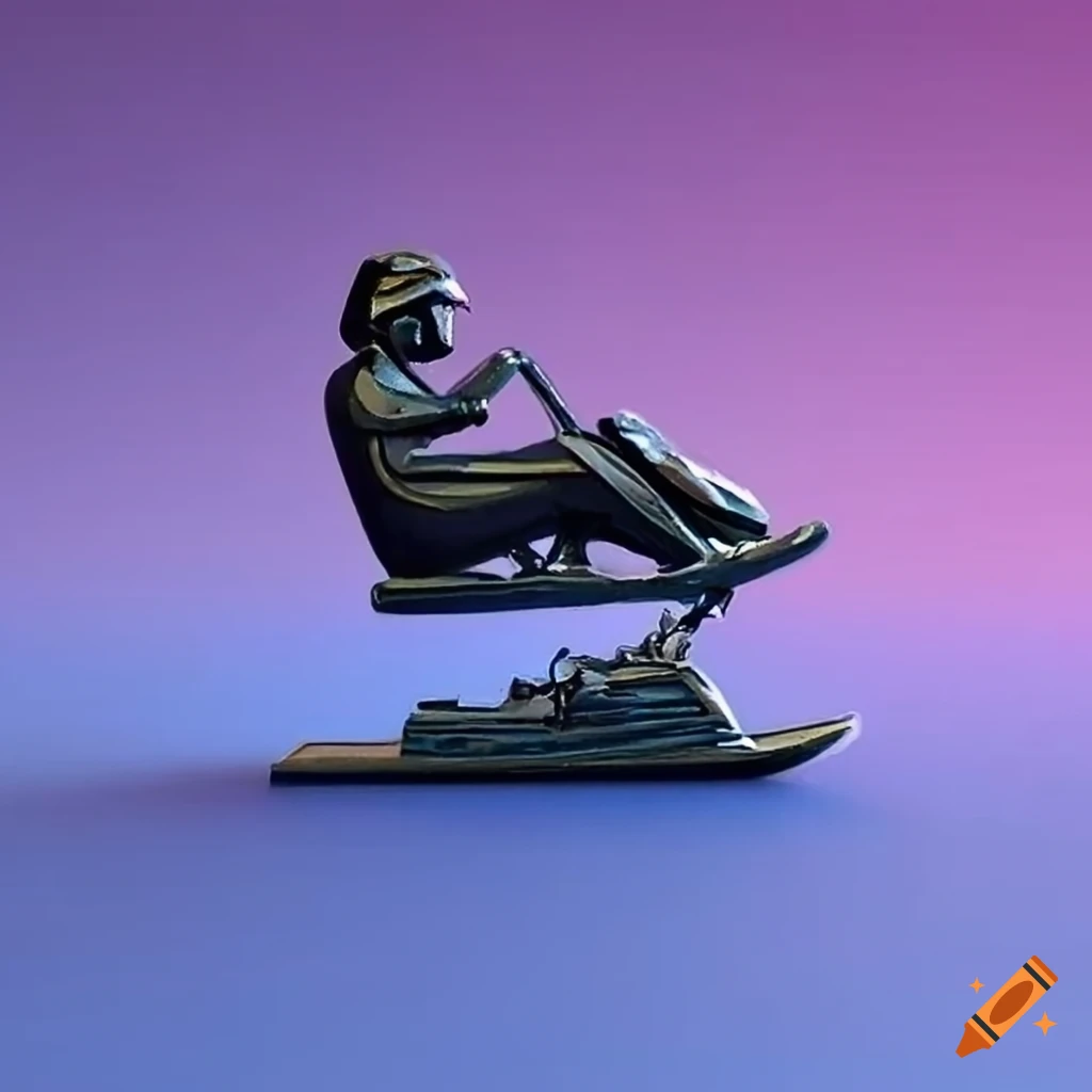 A snowmobile monopoly token on Craiyon