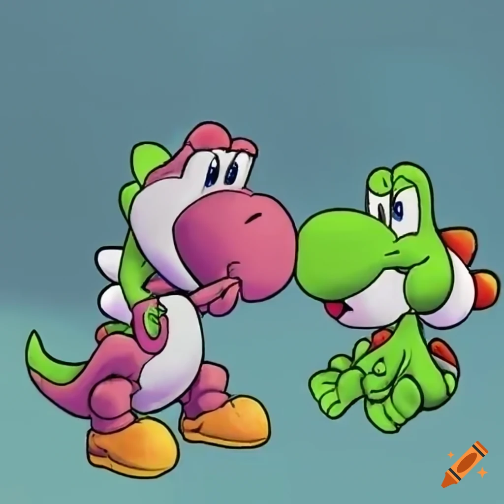 Yoshi and child sharing a tender moment